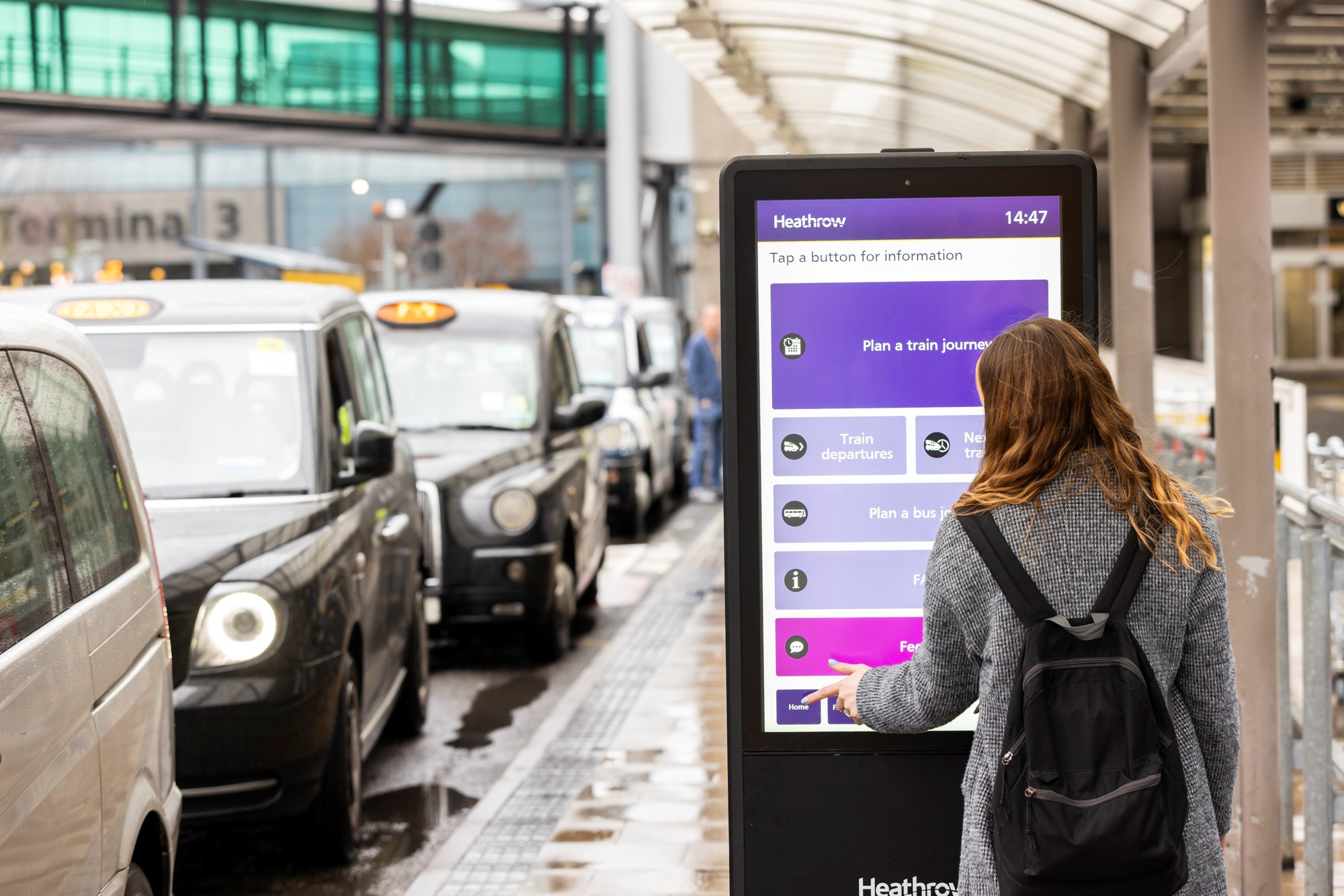 Large interactive passenger information displays take advantage of ...